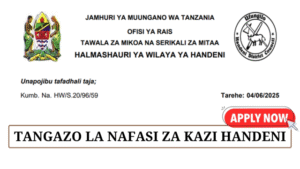 Handeni District Council Job Vacancies June 2025